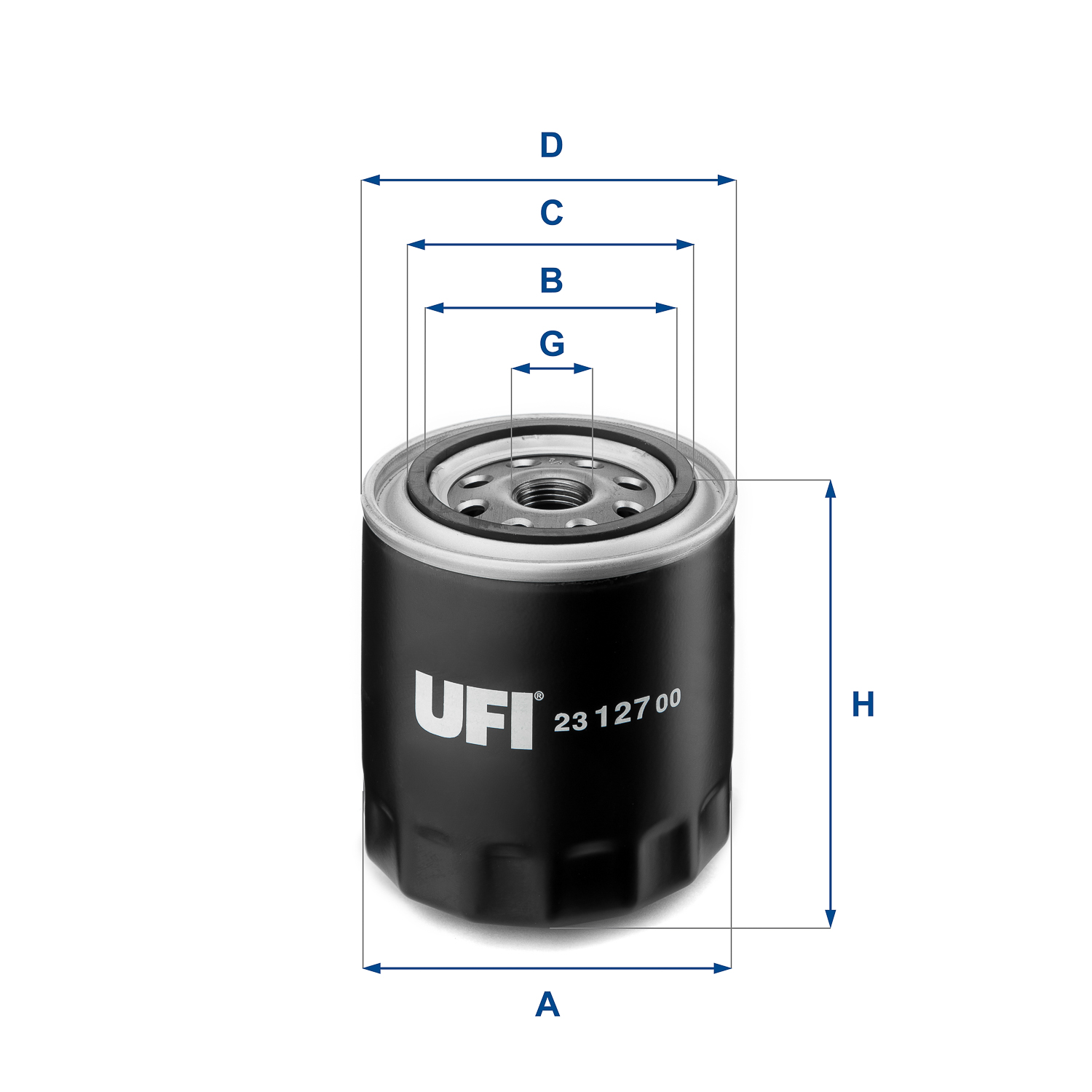 UFI Filters SPIN-ON OIL FILTER 23.127.00 UFI Filters SPIN-ON OIL FILTER 23.127.00