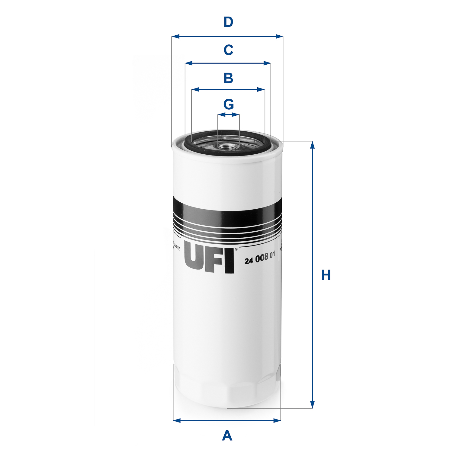 UFI Filters SPIN-ON DIESEL FILTER 24.008.01
