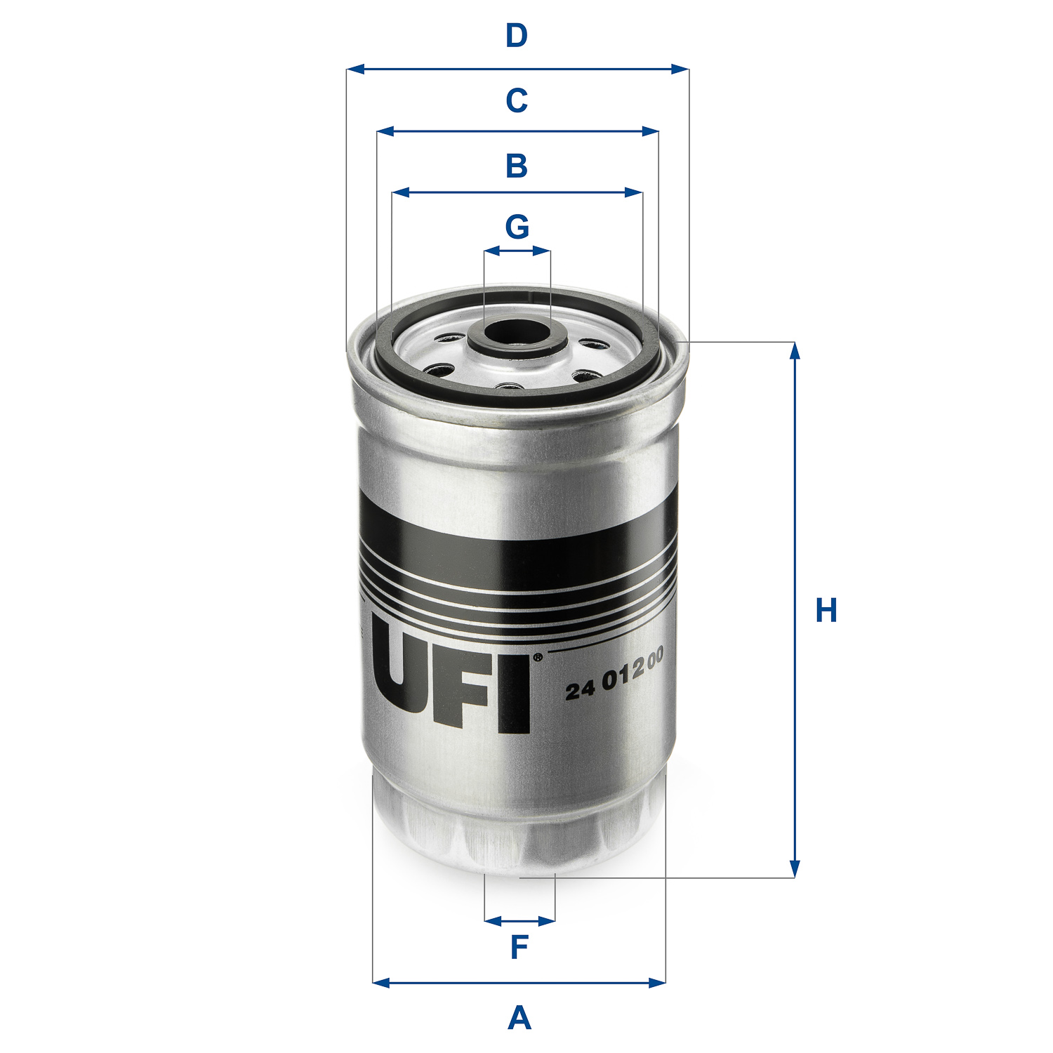 UFI Filters SPIN-ON DIESEL FILTER 24.012.00